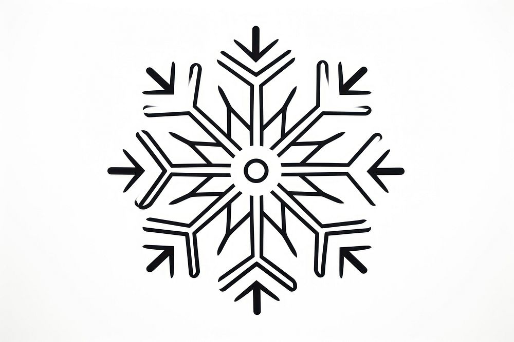 Snowflake drawing white line. AI | Free Photo Illustration - rawpixel