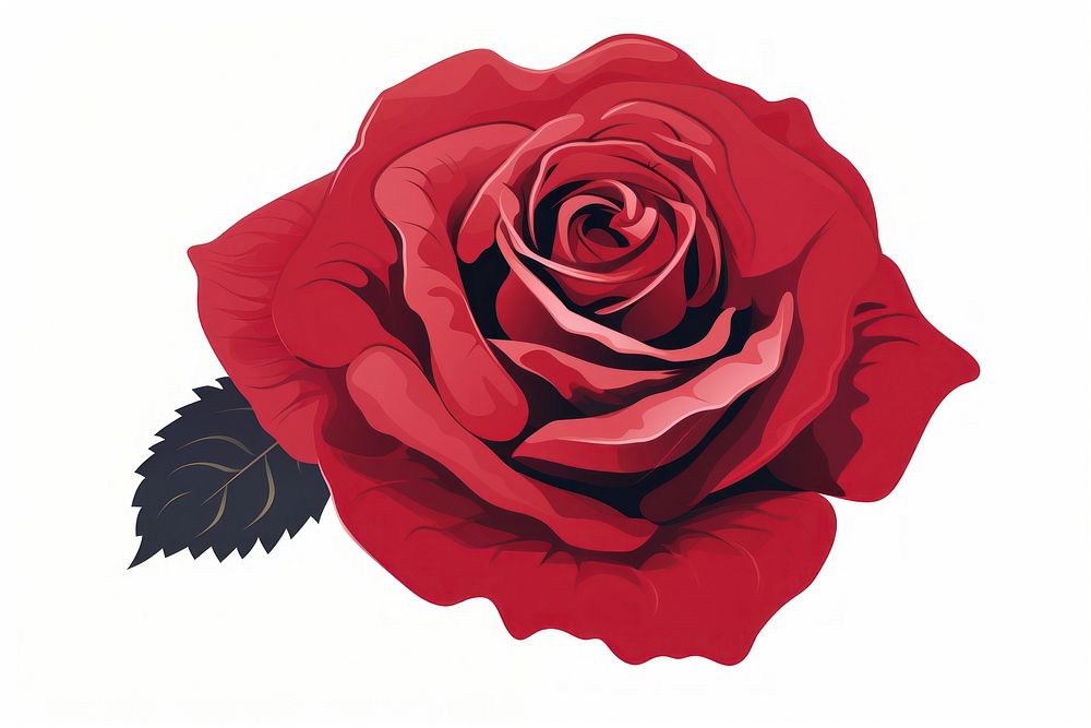 Vector rose flower plant. | Free Photo Illustration - rawpixel