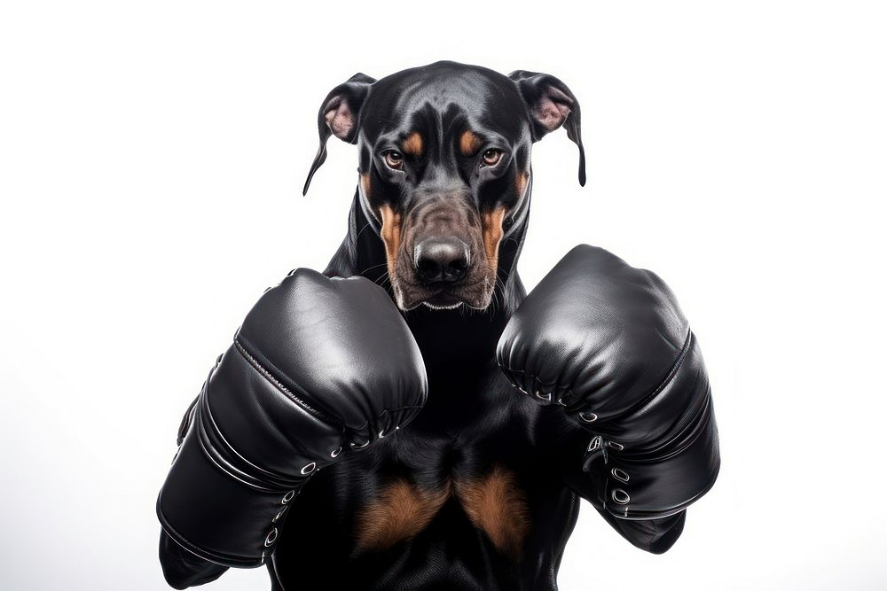 Doberman funny action mammal animal | Premium Photo - rawpixel
