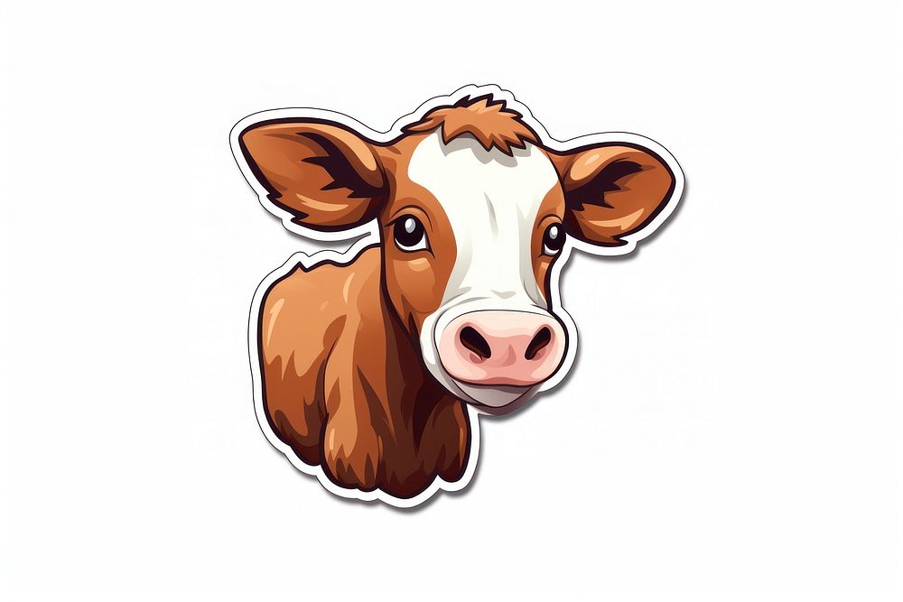 Sticker cow livestock cartoon. | Premium Photo Illustration - rawpixel