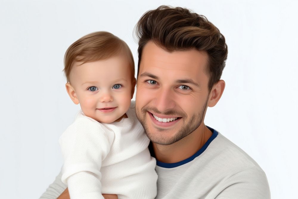 Smiling father portrait smile baby | Free Photo - rawpixel