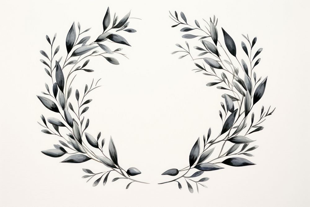 Olive branch pattern circle shape. | Free Photo Illustration - rawpixel