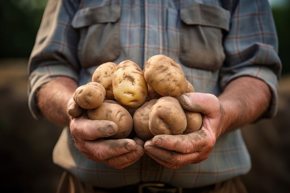 Farmer holds freshly picked potatoes | Free Photo - rawpixel