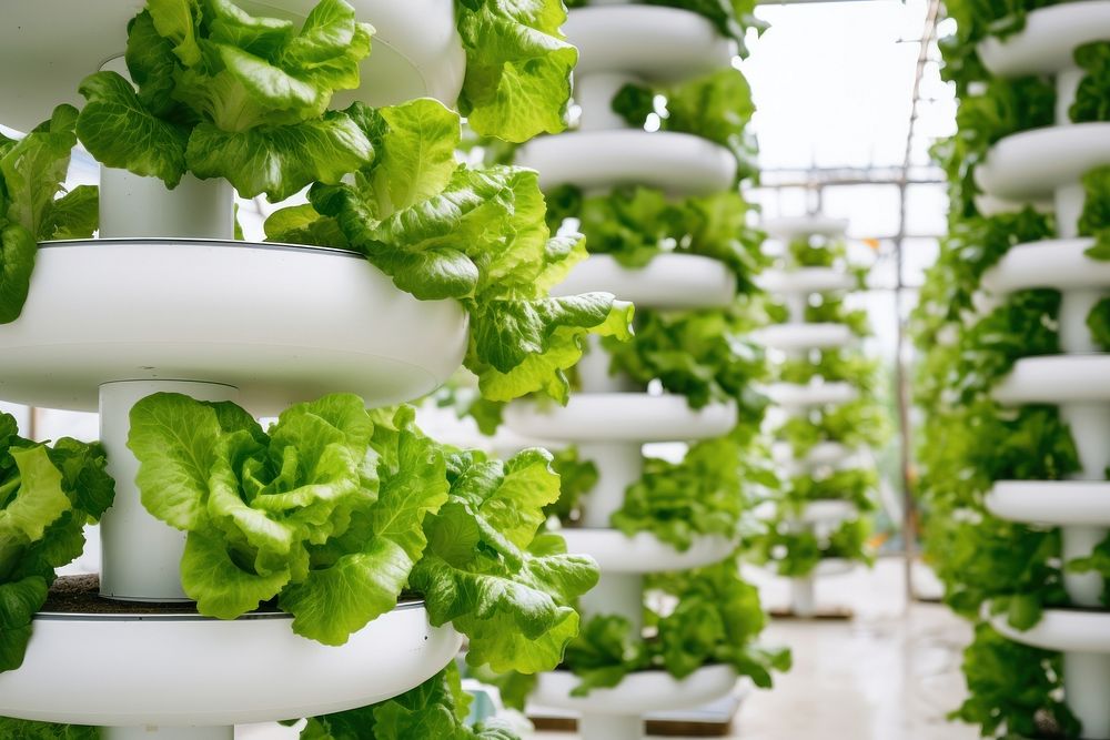 Organic vertical farming vegetable lettuce | Free Photo - rawpixel