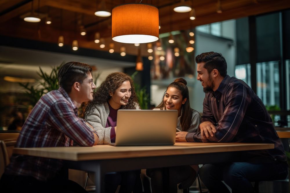 Computer table talking laptop. AI | Free Photo - rawpixel
