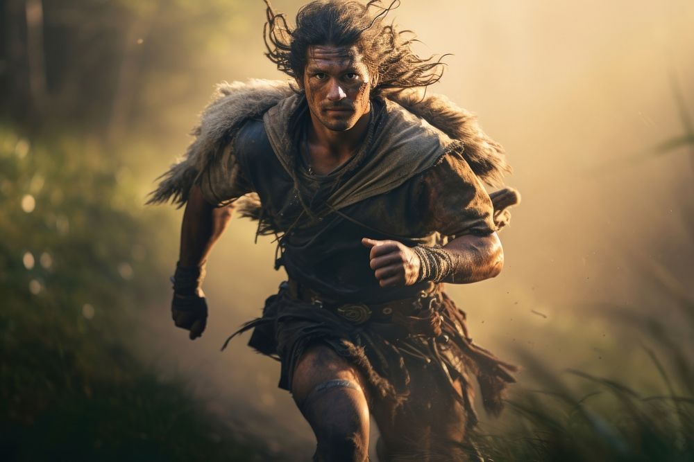 Warrior running adult photo. AI | Free Photo - rawpixel