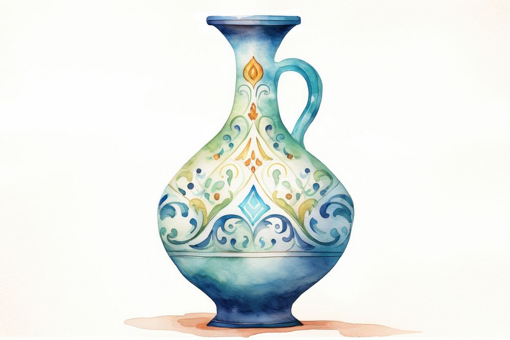 Arabian style vase porcelain pottery | Premium Photo Illustration ...