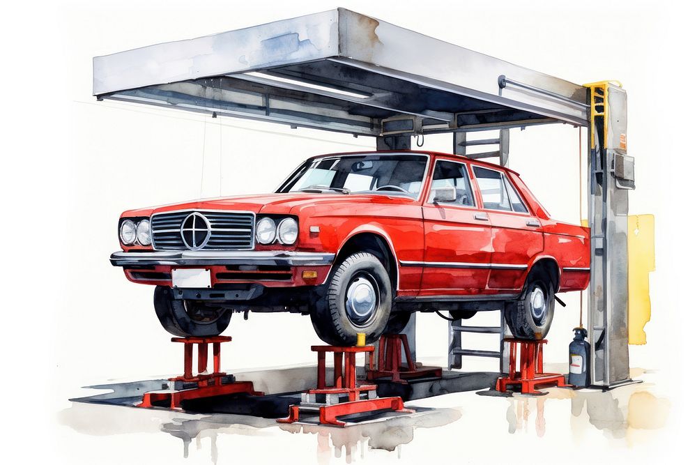 Car lift architecture vehicle wheel. | Premium Photo Illustration ...