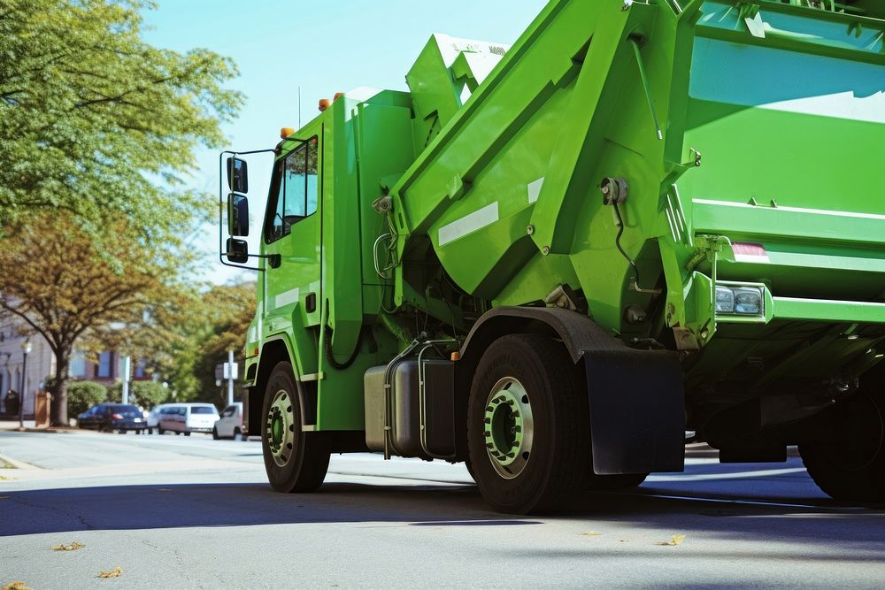 Green garbage truck, design resource. | Free Photo - rawpixel
