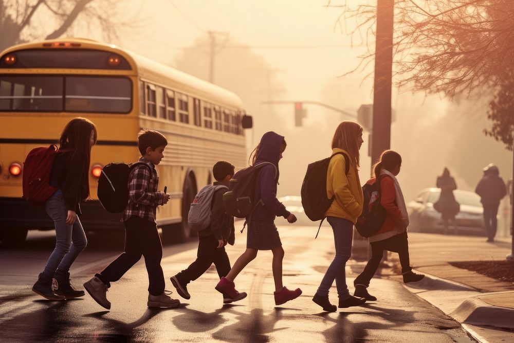 Kids walking bus footwear | Free Photo - rawpixel