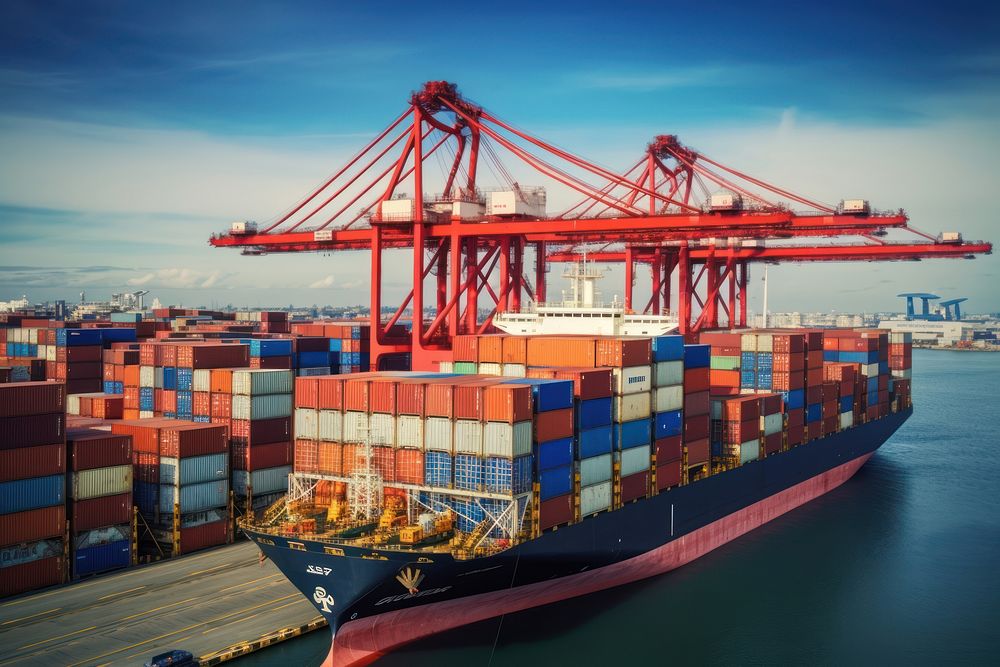 Port cargo container, design resource. | Premium Photo - rawpixel