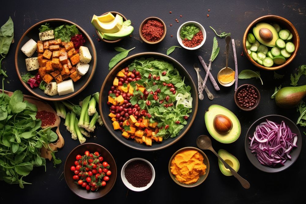 Planted base food, vegan diet, | Free Photo - rawpixel