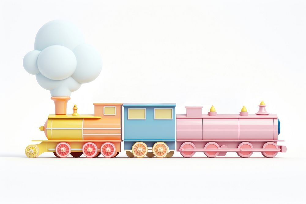Pastel graphic train locomotive vehicle | Free Photo Illustration ...
