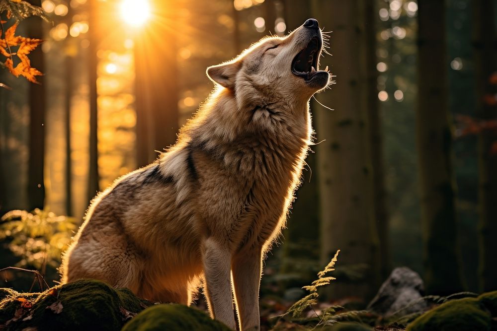 Wolf howling animal mammal dog. | Premium Photo - rawpixel