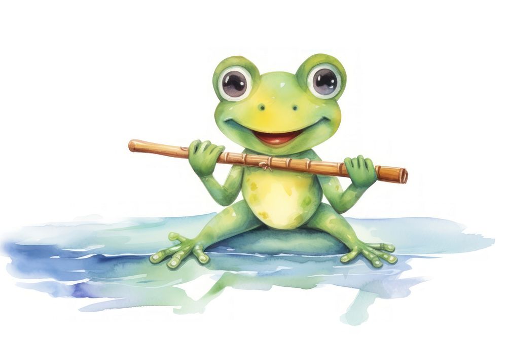 Frog playing Flute animal amphibian | Premium Photo Illustration - rawpixel