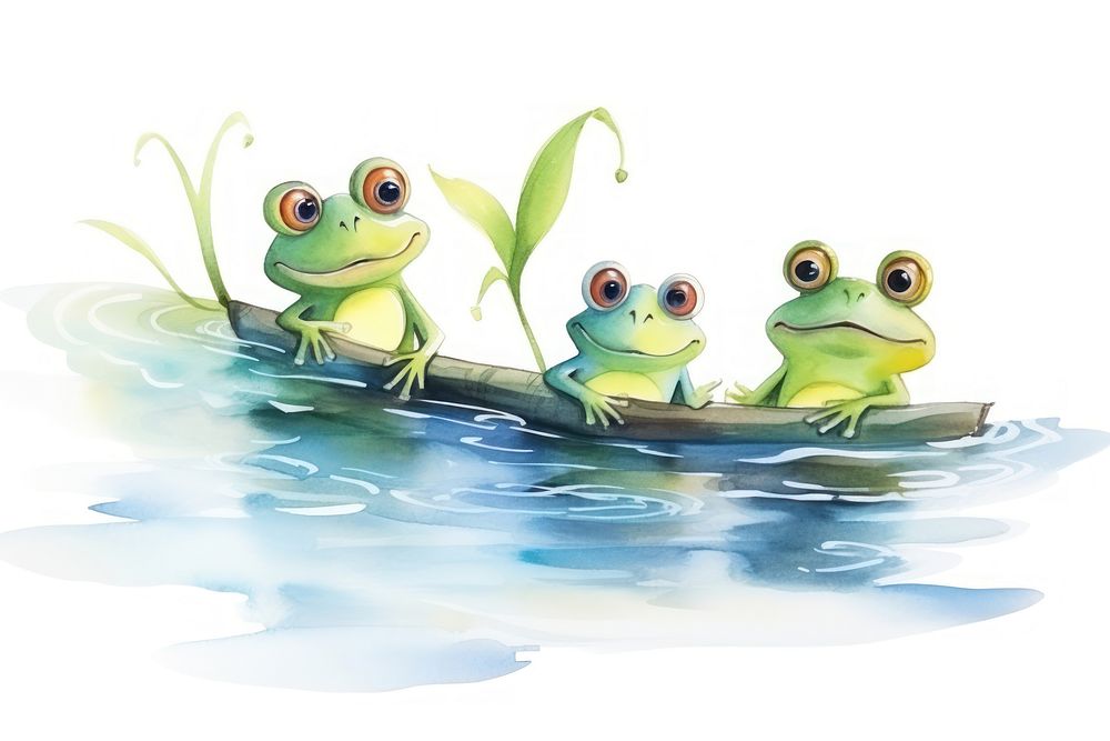 Frog family animal amphibian wildlife. | Free Photo Illustration - rawpixel