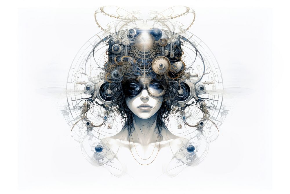 Esoteric portrait drawing sketch. | Premium Photo Illustration - rawpixel