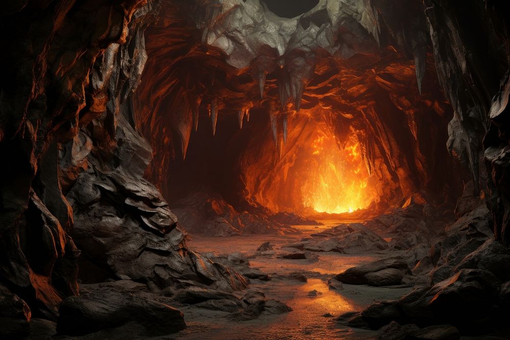 Cave mountain volcano nature. AI | Premium Photo - rawpixel