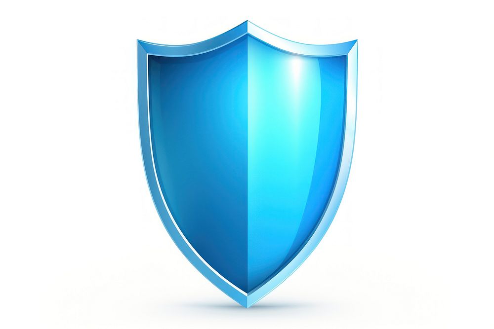 Shield blue white background protection. | Premium Photo Illustration ...