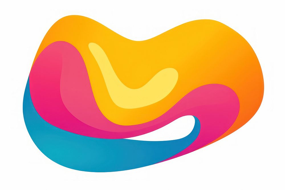 coloured blob logo white background | Free Photo Illustration - rawpixel