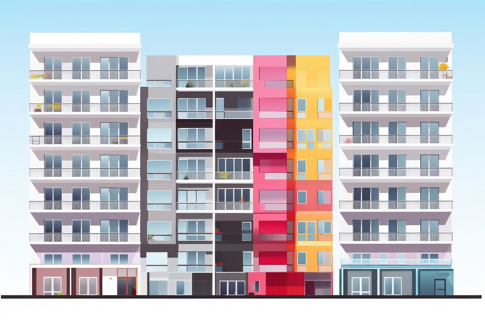 Building architecture apartment window. AI | Free Photo Illustration ...