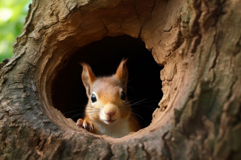 Tree hole squirrel rodent animal | Premium Photo - rawpixel