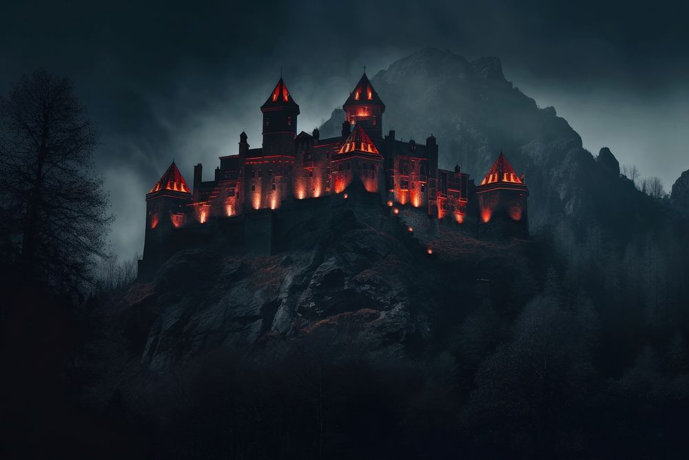 dracula castle architecture building outdoors. | Free Photo - rawpixel