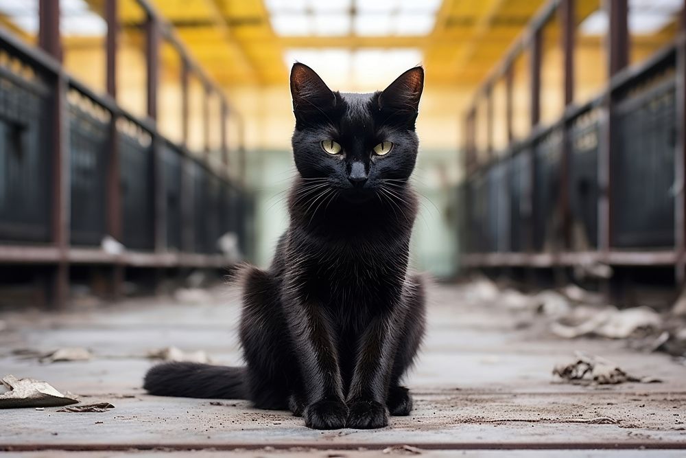 Black cat animal mammal pet. | Free Photo - rawpixel