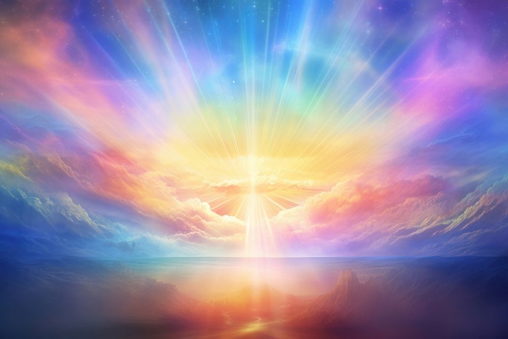 Rainbow light sunlight outdoors nature. | Free Photo - rawpixel