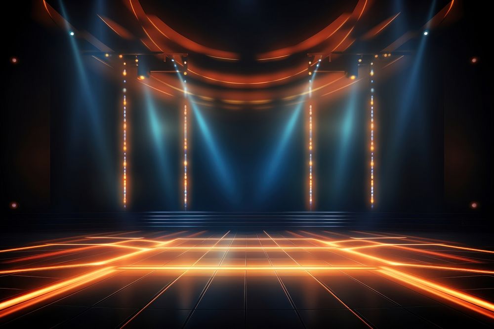 Night Club stage spotlight lighting. | Premium Photo Illustration ...