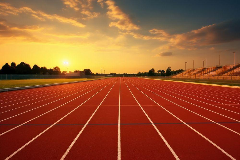 Running track outdoors sports sky. | Premium Photo - rawpixel