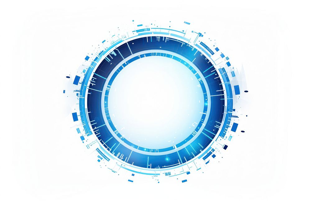 blue futuristic circular digital frame | Free Photo Illustration - rawpixel