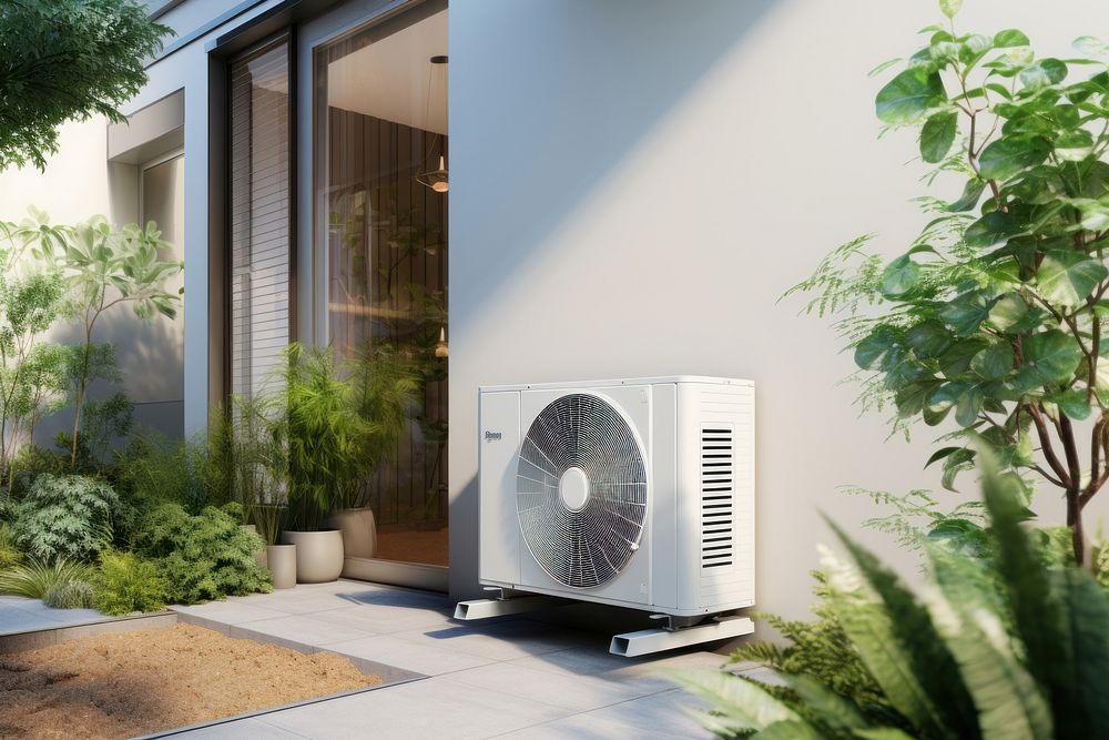 Air source heat building plant | Free Photo - rawpixel