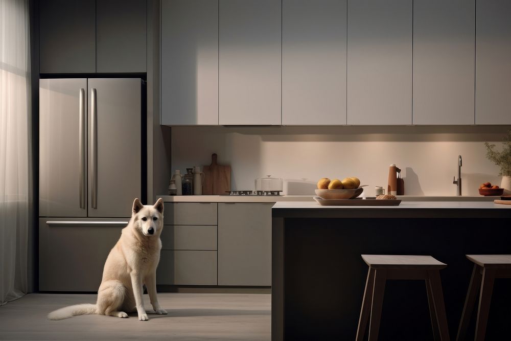 Kitchen dog refrigerator appliance. | Premium Photo - rawpixel