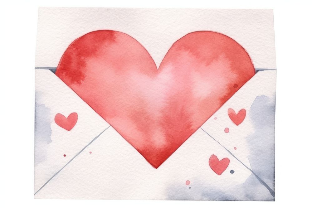 Love letter heart white background | Free Photo Illustration - rawpixel