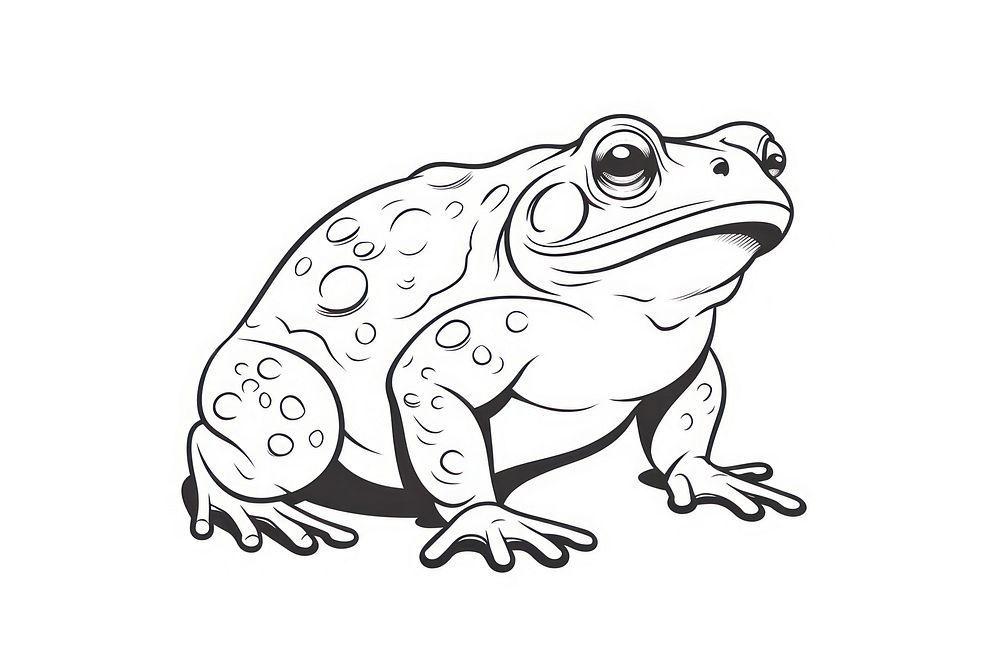 Toad drawing amphibian wildlife. AI | Free Photo Illustration - rawpixel