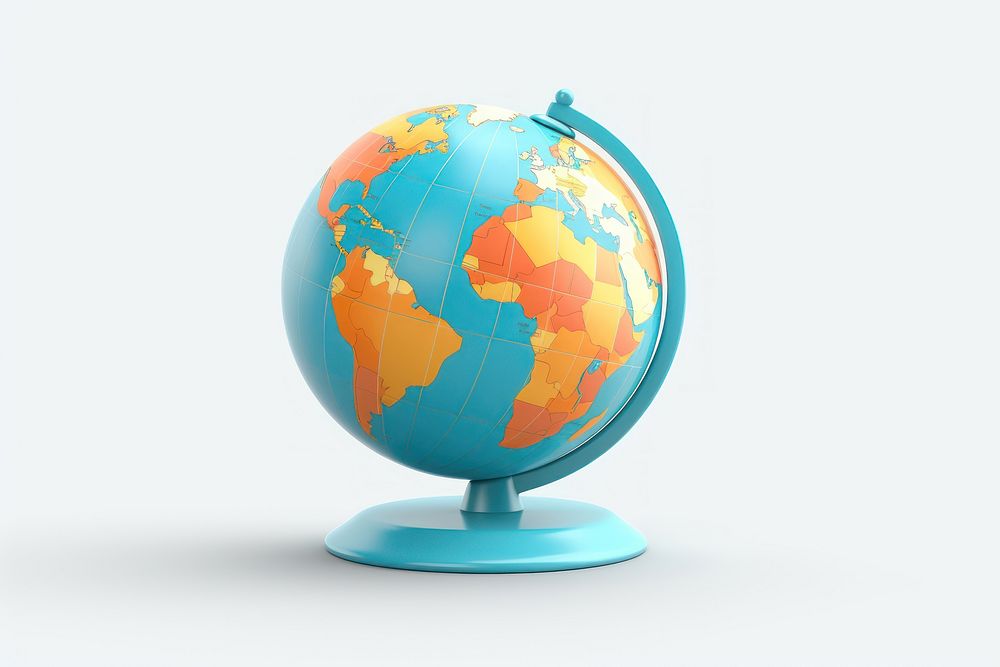 Rotating globe planet space topography. | Premium Photo Illustration ...