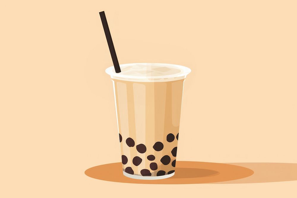 Boba tea drink cup refreshment. | Free Photo Illustration - rawpixel