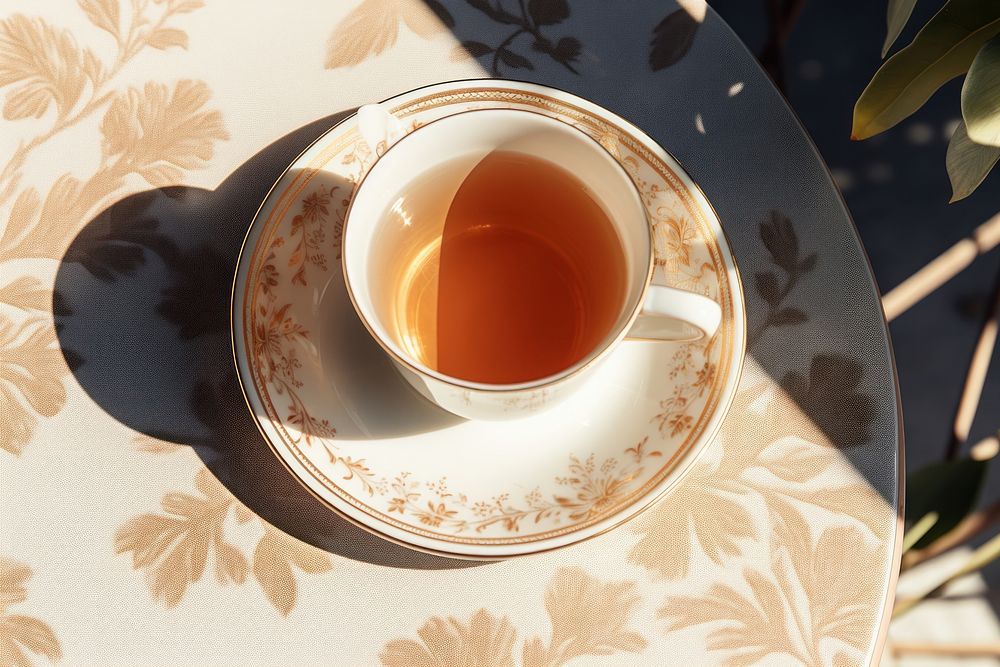 Tea cup saucer drink. AI | Free Photo - rawpixel