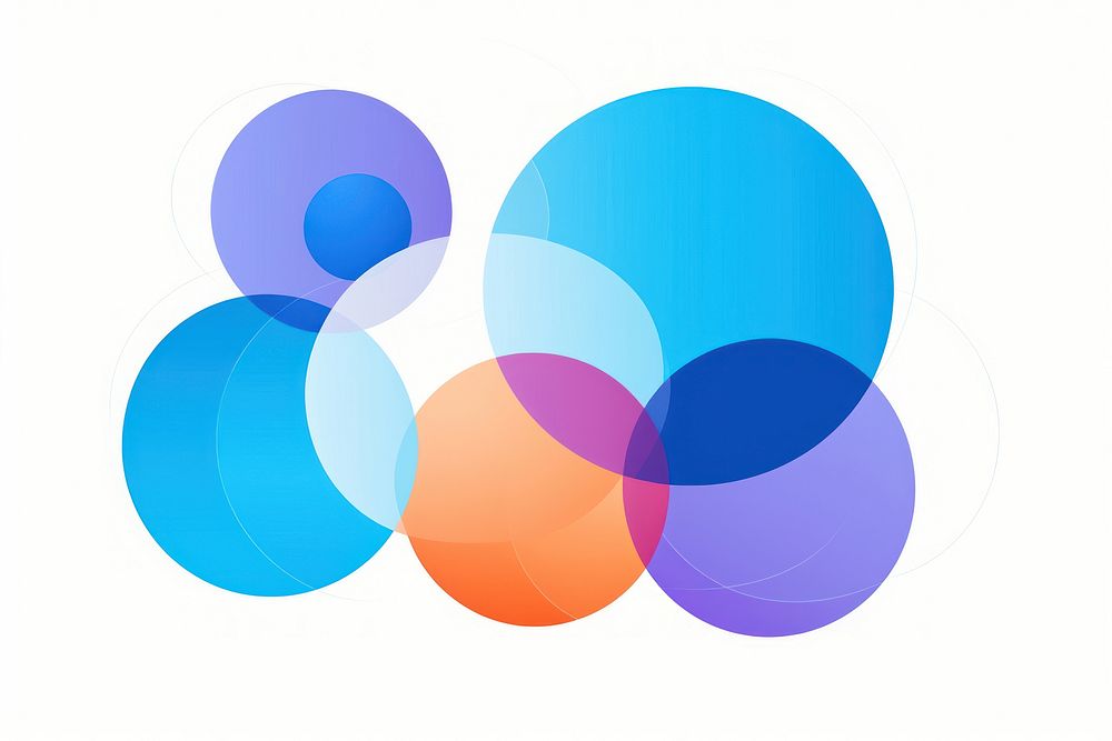 Abstract circle overlapping background sphere | Free Photo Illustration - rawpixel