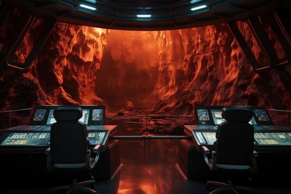 Volcanic lair transportation architecture electronics. | Free Photo ...