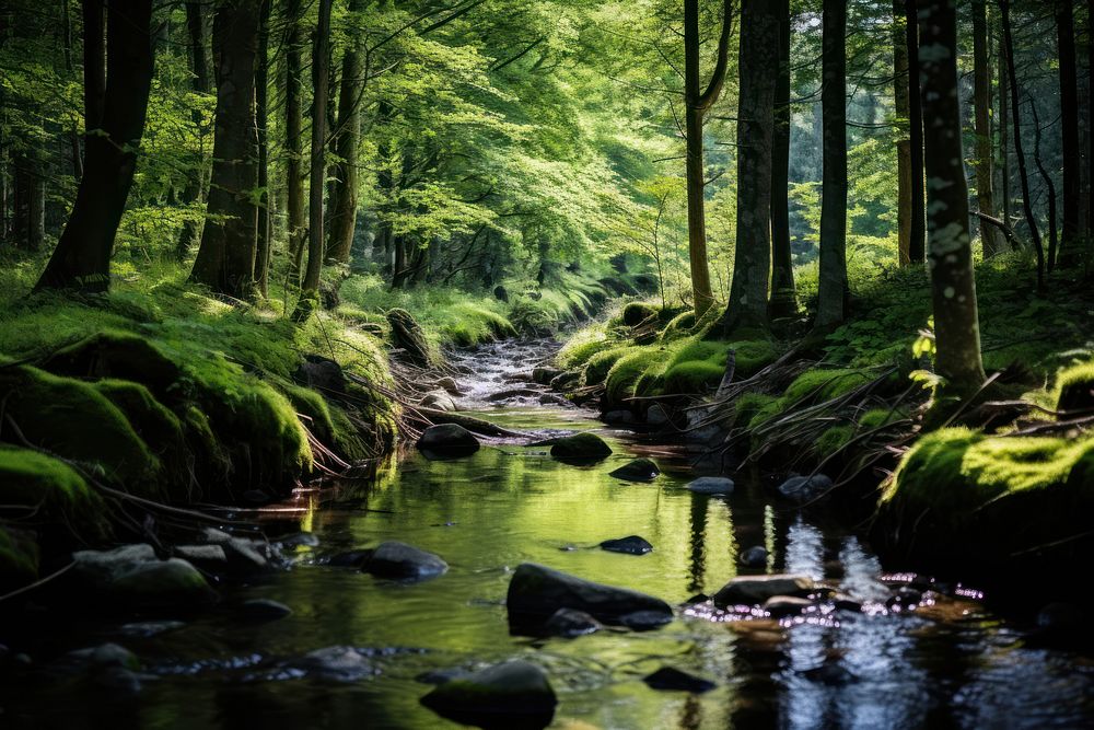 Forest wilderness vegetation landscape. AI | Free Photo - rawpixel