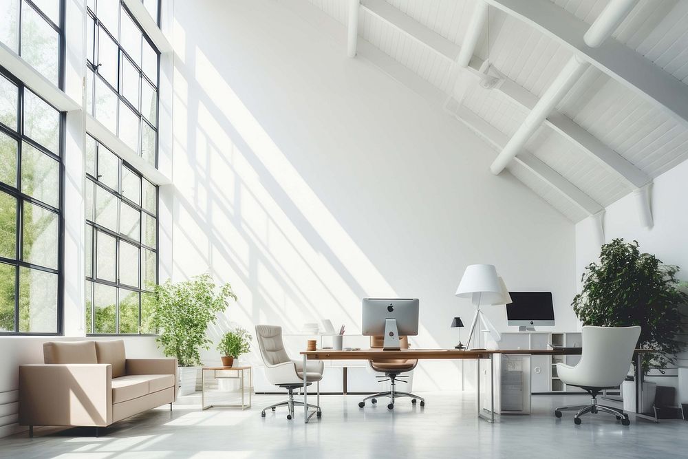 Office architecture furniture building. AI | Premium Photo - rawpixel