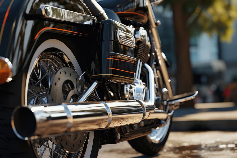 classic shiny polish motorcycle rear | Free Photo - rawpixel