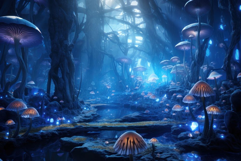 Blue magic mountains outdoors fantasy | Premium Photo - rawpixel