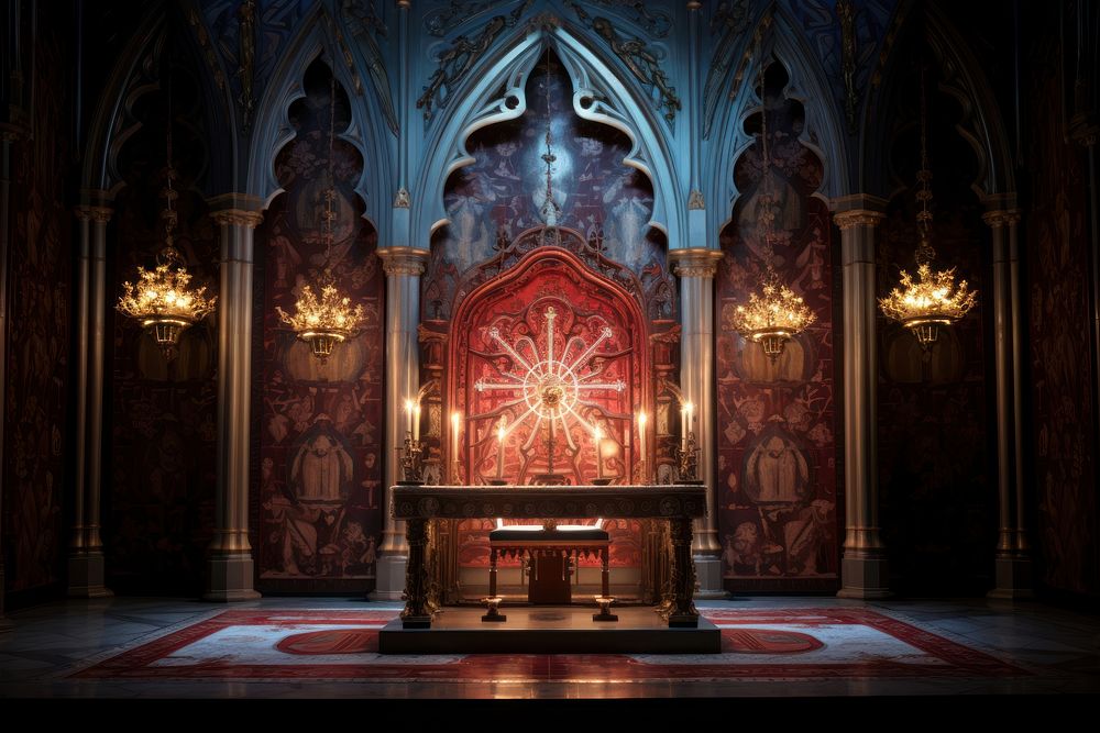 Altar spirituality architecture illuminated. | Premium Photo - rawpixel