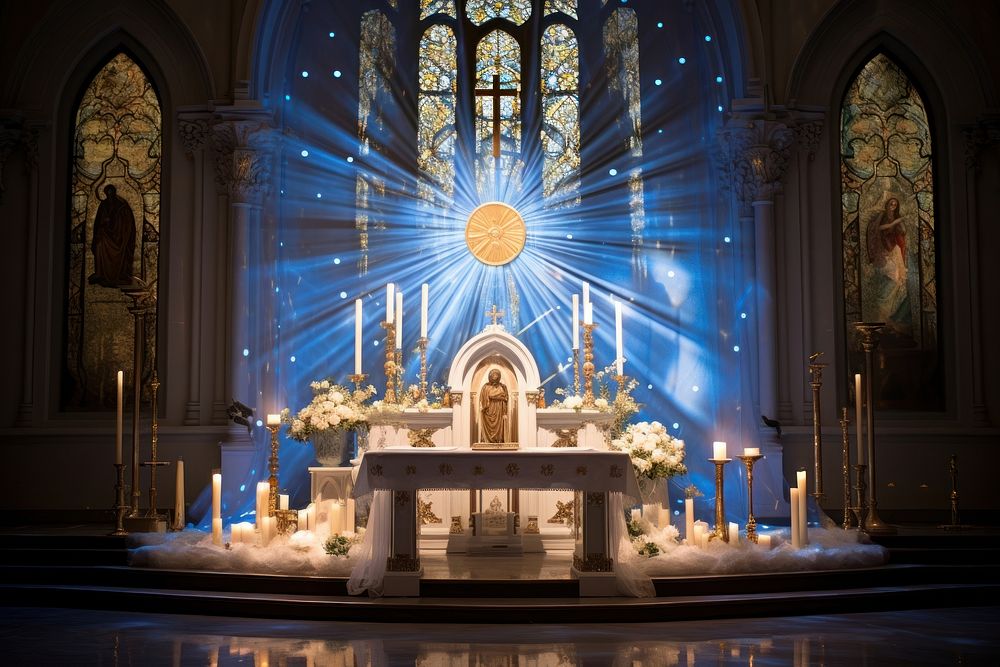 Altar spirituality architecture illuminated. AI | Free Photo - rawpixel