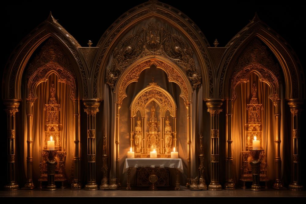 Altar spirituality architecture illuminated. AI | Free Photo - rawpixel