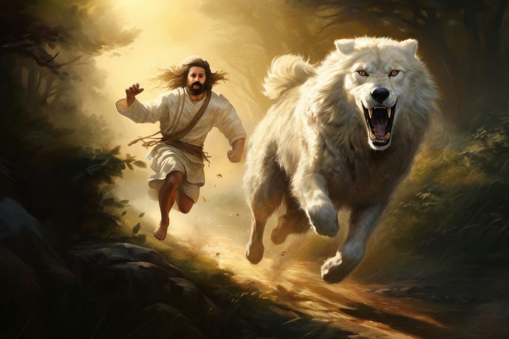 Jesus running mammal animal adult. | Free Photo Illustration - rawpixel