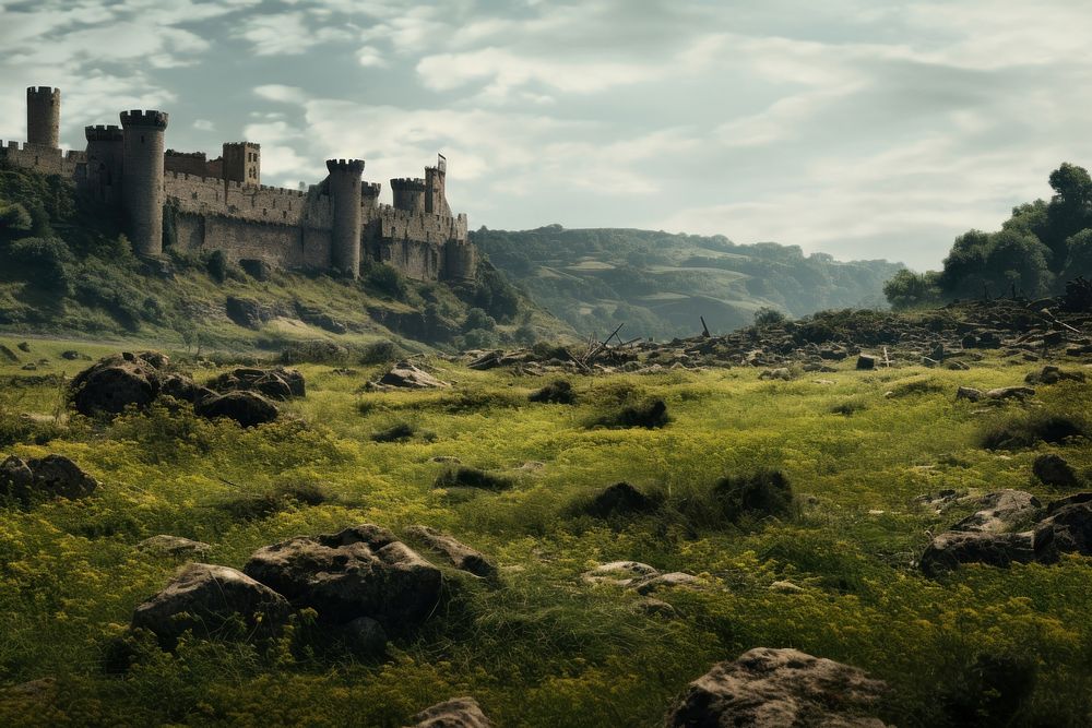 Medieval empty landscape architecture building | Free Photo - rawpixel